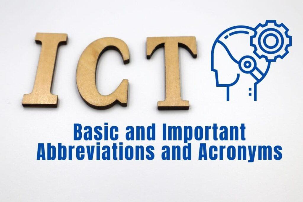 Basic and Important Abbreviations and Acronyms in ICT - HSC ICT ...